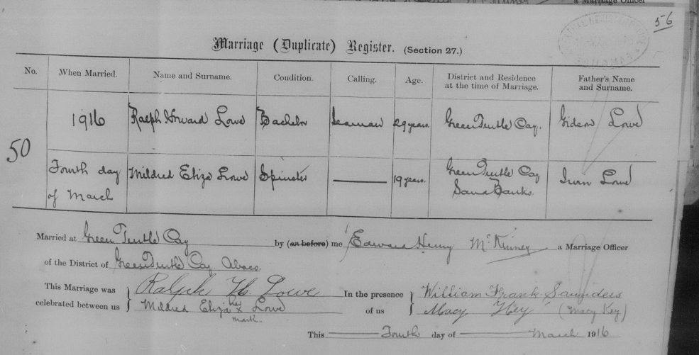 LOWE, Mildred Eliza (1896-1978) – Out Island Boy